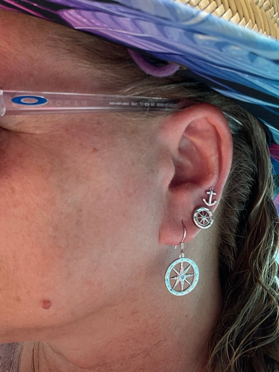 Compass Stud Earrings – Nau-T-Girl Jewelry Retail